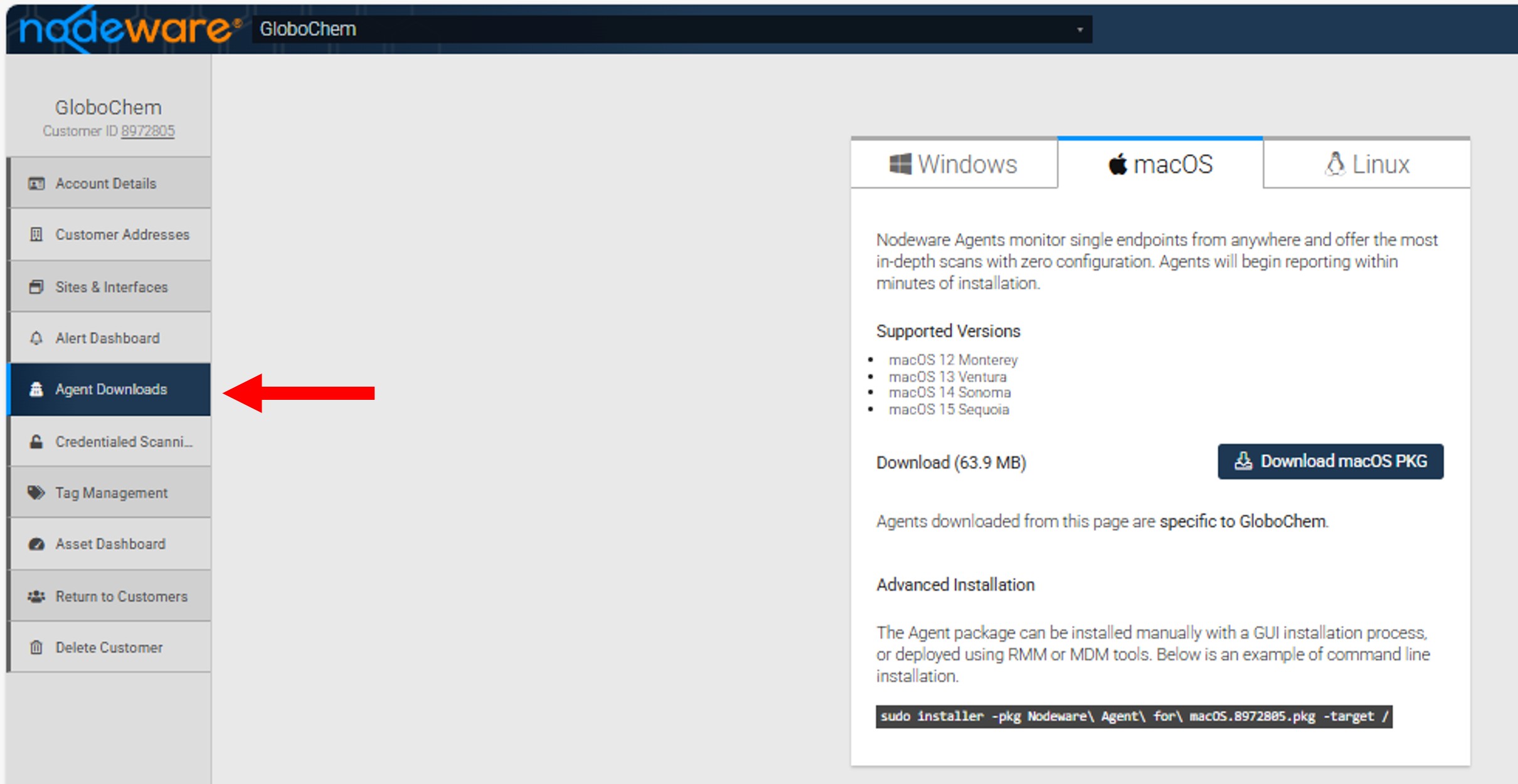 macOS Agent installation – IGI / Nodeware