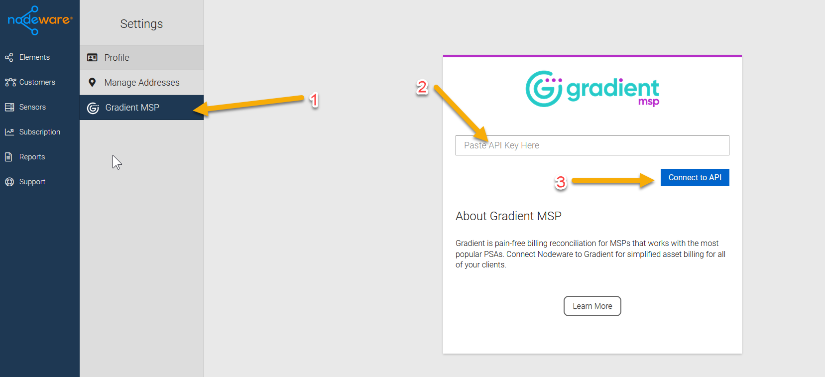 Connect Gradient MSP to Nodeware – IGI / Nodeware